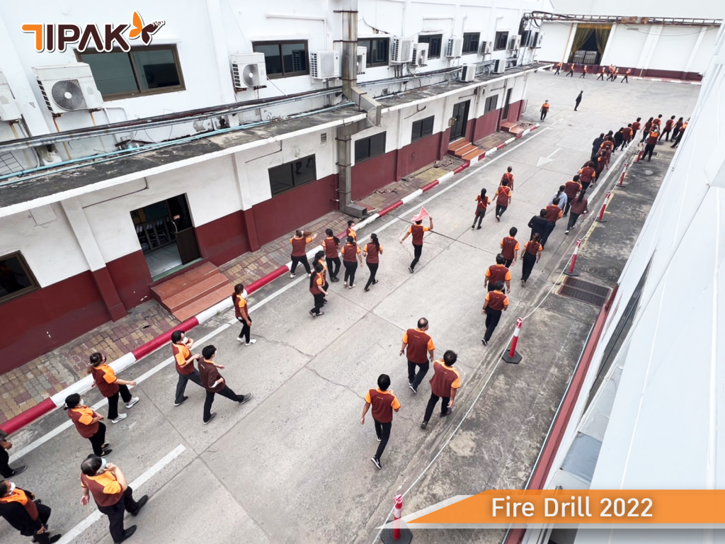 TIPAK อบรมดับเพลิงเเละซ้อมอพยพหนีไฟ ประจำปี 2565 - Tipak Website